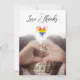 Chic Love & Thanks LGBT Rainbow Pride Heart Photo Thank You Card | Zazzle