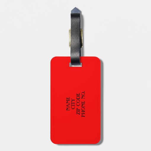 CHIC LUGGAGE/BAG TAG_01 RED DOTS/BLACK STRIPE LUGGAGE TAG | Zazzle