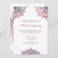 Chic Mandala Mehndi Ceremony Wedding Invitation | Zazzle