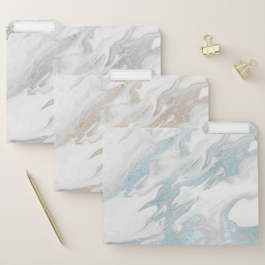 Chic Marbled File Folder Set | Zazzle.com