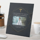 Chic Medical School Photo Graduation Party Welcome Pedestal Sign | Zazzle