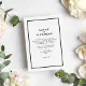 Chic Minimal Parisian French Monochrome Wedding Invitation | Zazzle