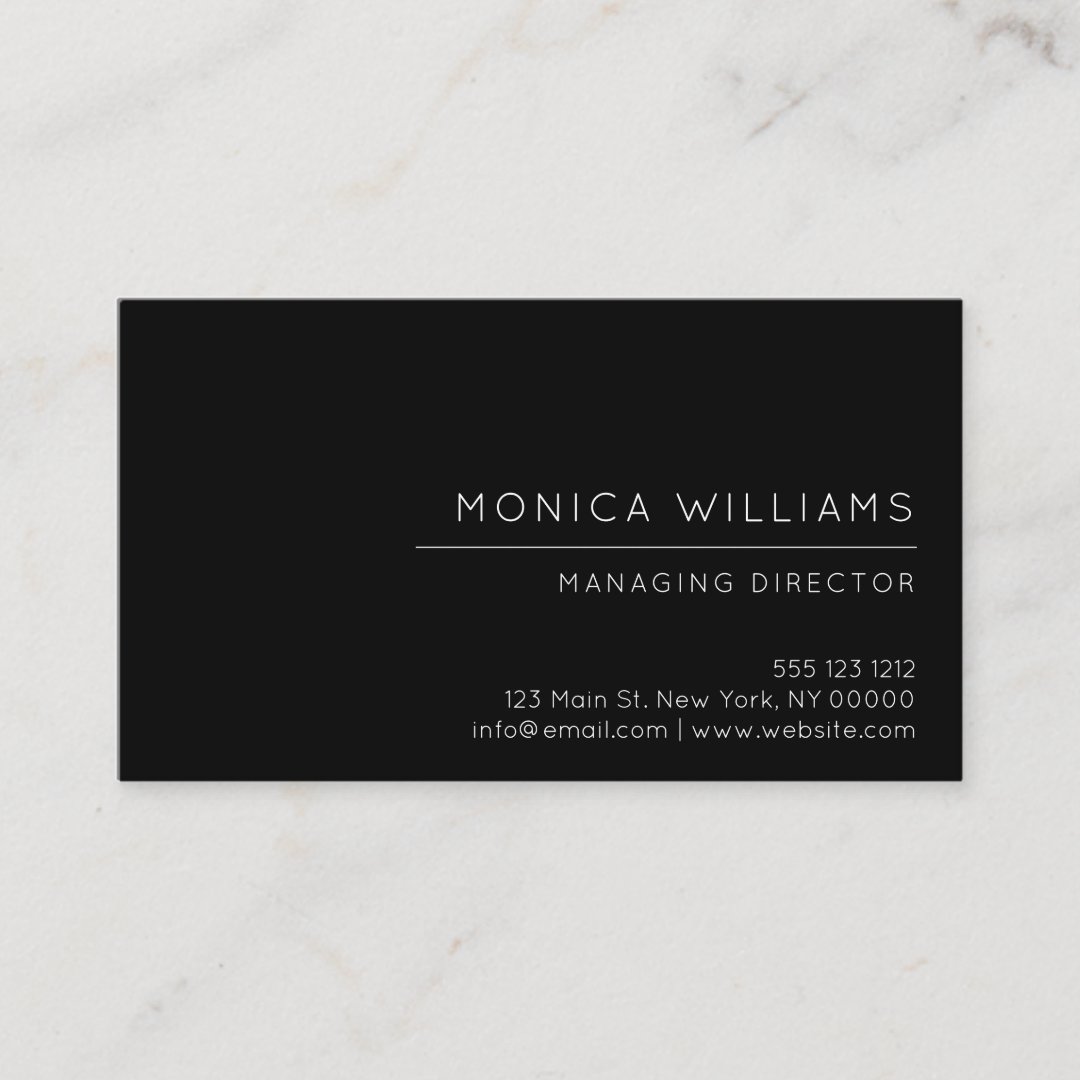 Chic Minimalist Professional Business Card | Zazzle
