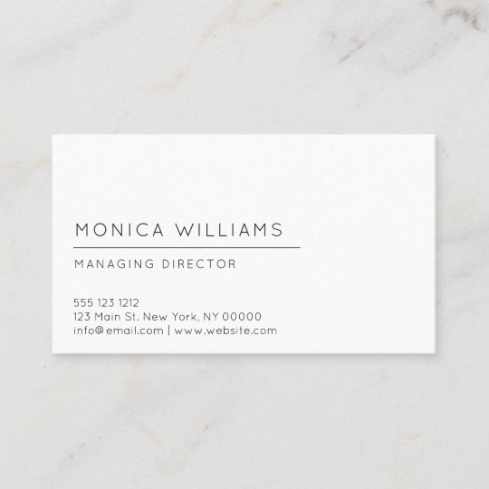 Chic Minimalist Professional Business Card | Zazzle.com