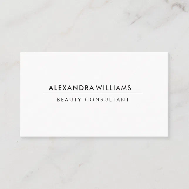 Chic Minimalist Simple Modern Business Card | Zazzle