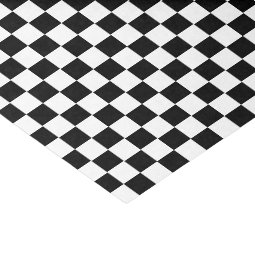 Chic Modern Black White Checks Checkered Gift Wrap Tissue Paper | Zazzle
