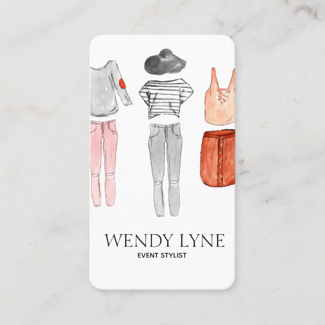 Chic modern fashion clothing business card | Zazzle