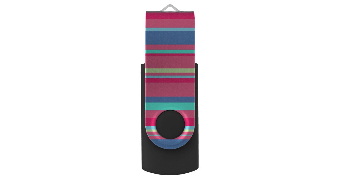 Chic Modern Girly Candy Stripe Pattern Flash Drive | Zazzle