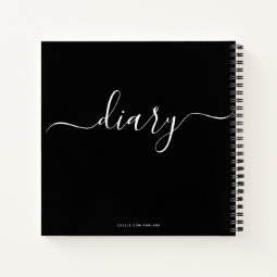 Chic Modern Minimal Personalized Diary Your Name Notebook | Zazzle