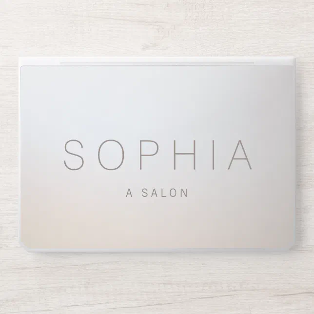 Chic Modern Minimalist Luminous Silver HP Laptop Skin | Zazzle