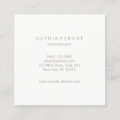 Chic Modern Minimalist Luminous Silver Square Square Business Card | Zazzle