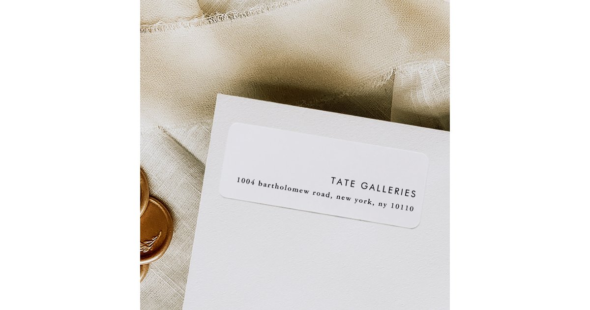Chic Modern Minimalist Return Address Labels | Zazzle