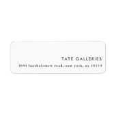 Chic Modern Minimalist Return Address Labels | Zazzle