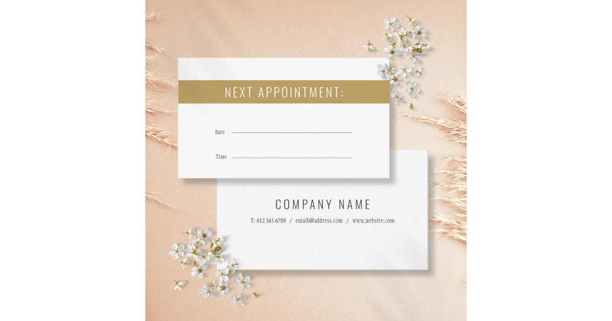 Chic Modern Professional Appointment Card | Zazzle