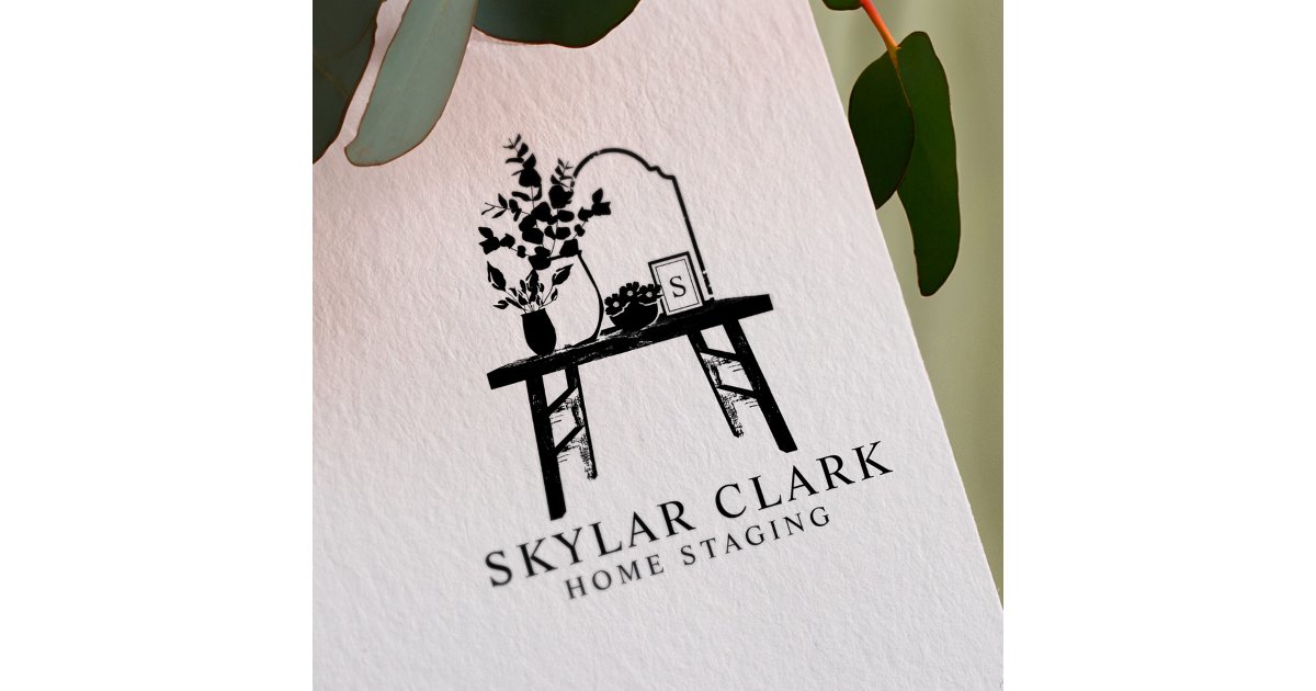 Chic Modern Rustic Home Staging Furniture & Decor Rubber Stamp | Zazzle