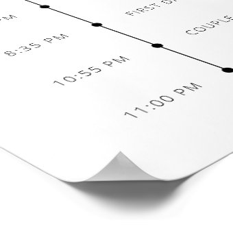 Chic + Modern Script Wedding Order of Events Sign | Zazzle