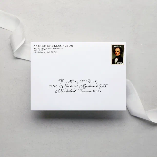 Chic Modern Simple Return Address Envelope | Zazzle