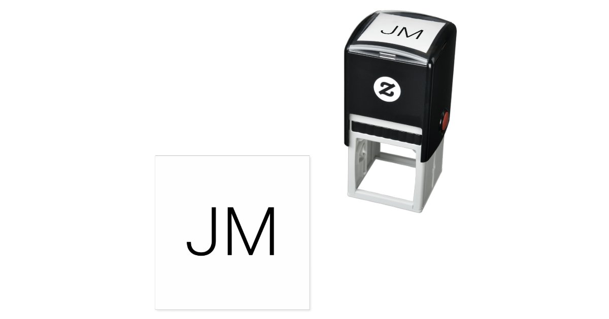 Chic Monogrammed Oversized Initials Self-inking Stamp | Zazzle