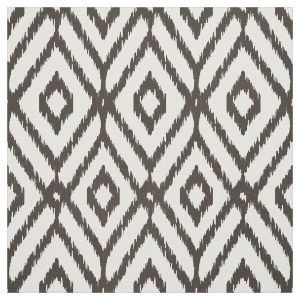 Modern Black & Beige Geometric Pattern Fabric | Zazzle.com