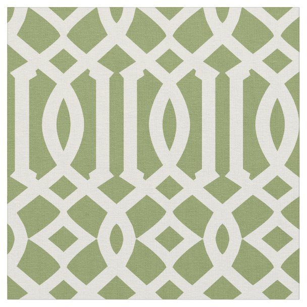 Chic Light Pink and White Trellis Pattern Fabric | Zazzle