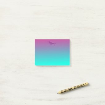 Chic ombre post-it notes | Zazzle