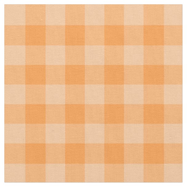 Orange plaid fabric | Zazzle.com