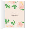 Chic Peach Blush Watercolor Floral Happy Birthday Card | Zazzle