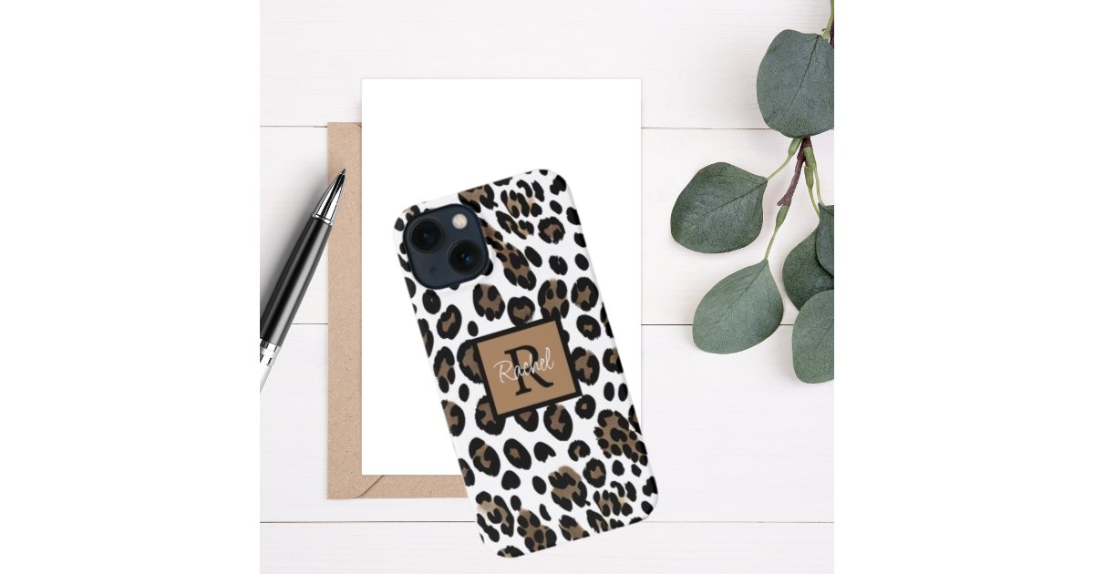 Chic Personalized Cheetah Print iPhone Case | Zazzle