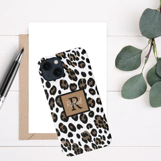 Chic Personalized Cheetah Print iPhone Case | Zazzle