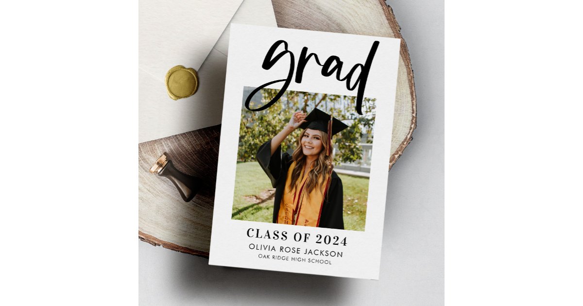 Chic Photo Graduation Party Invitation | Zazzle
