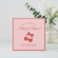 Chic Pink Bow & Cherry Maid of Honor Proposal Card | Zazzle