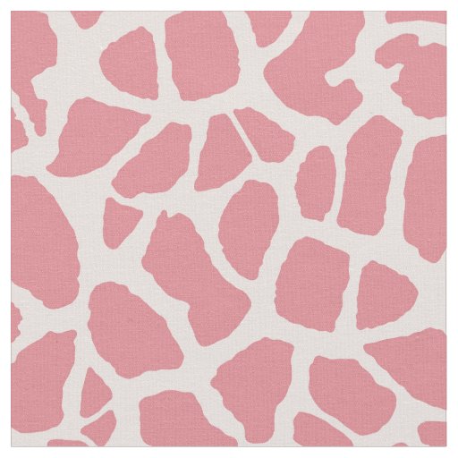 Chic Pink Giraffe Print Girly Animal Pattern Fabric | Zazzle