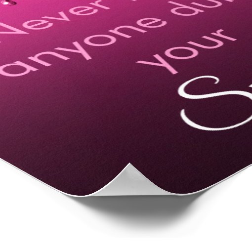 Chic Pink Glitter Sparkle Motivational Luxury Poster | Zazzle