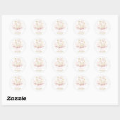 Chic Pink Gold Swan Princess Balloon Baby Girl Classic Round Sticker ...