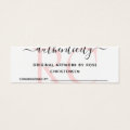 Chic Pink Monogram Certificate of Authenticity | Zazzle