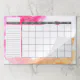 Chic Pink & Orange Watercolor Monthly Calendar Paper Pad | Zazzle