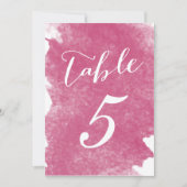 CHIC PINK WATERCOLOR TABLE NUMBER CARDS | Zazzle