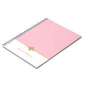 Chic Pink White Gold Personalized Notebook | Zazzle