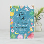 Chic Pool Party Summer Sweet 16 Birthday Invitation | Zazzle