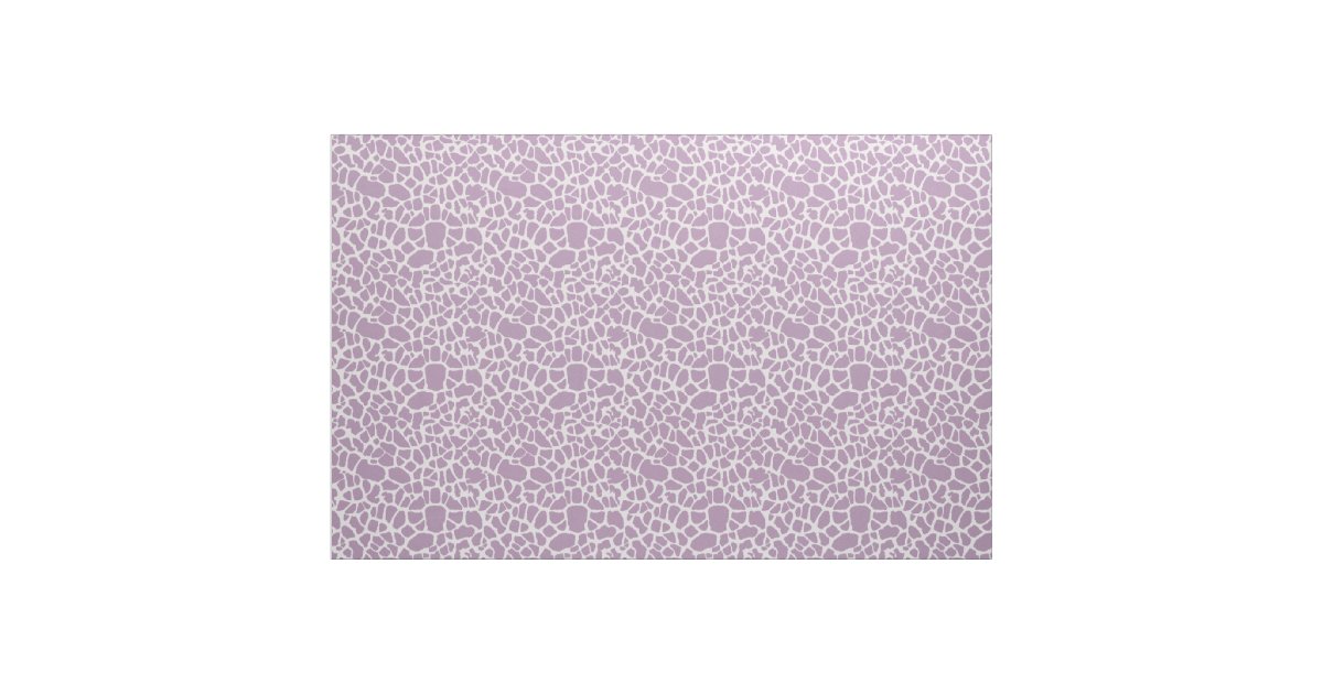 Chic Purple Giraffe Print Girly Animal Pattern Fabric | Zazzle