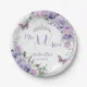 Chic Purple Lilac Floral Butterflies Quinceañera Paper Plates | Zazzle