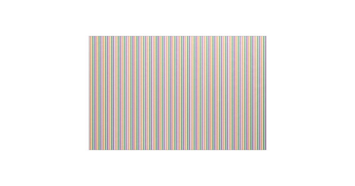 Chic Rainbow Carnival Stripes Pattern Fabric | Zazzle