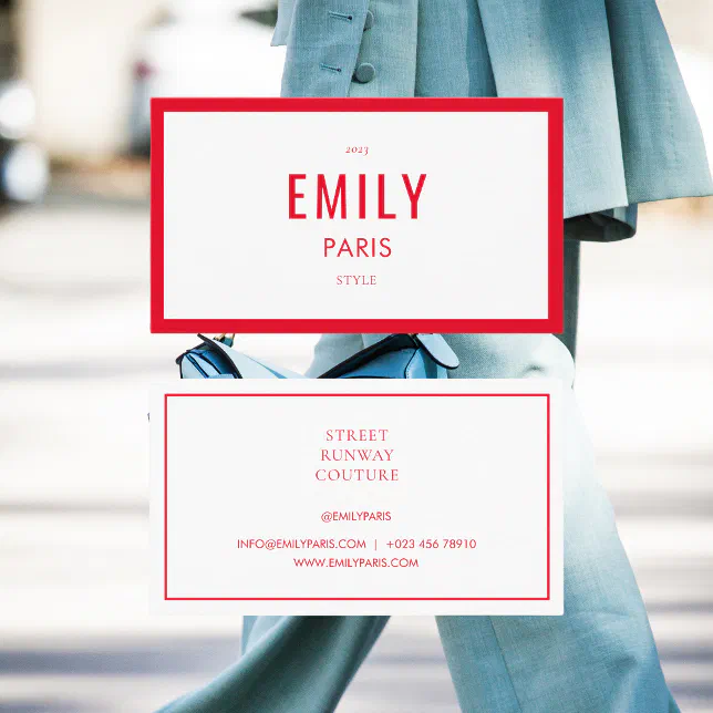 Chic Red Beauty Influencer Brand Business Card | Zazzle
