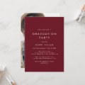 Chic Red Photo Graduation Party Invitation | Zazzle