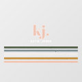 Chic Retro Stripes Monogram Wall Decal | Zazzle