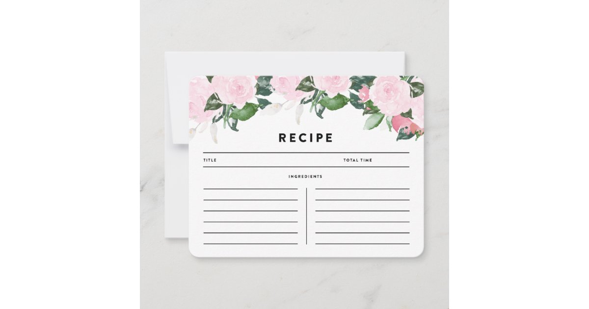 Chic Romance | Recipe Card | Zazzle