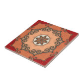 Chic Romantic Floral Geometric Design Tile | Zazzle
