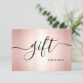 Chic Rose Gold Beauty Salon Hair Stylist Gift Card | Zazzle