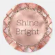 Chic Rose Gold Glam Tiles Classic Round Sticker | Zazzle