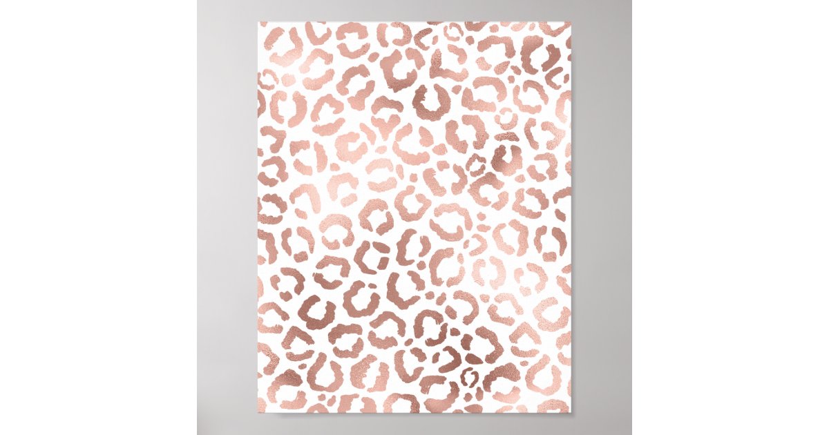 Chic Rose Gold Leopard Cheetah Animal Print | Zazzle